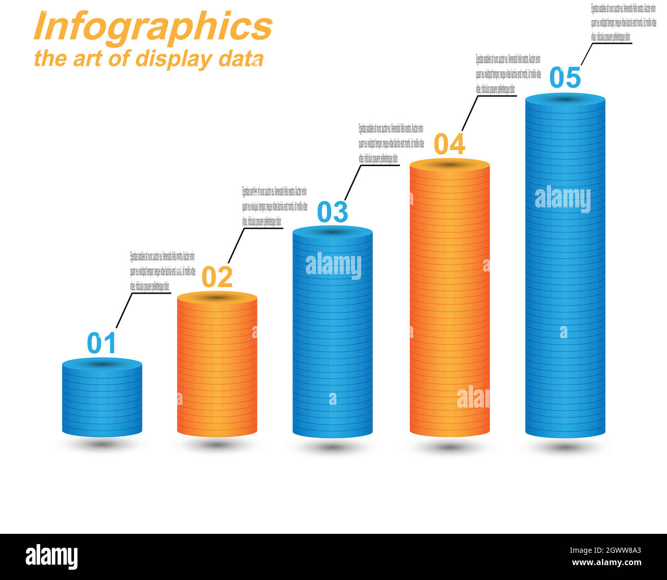 Infographic display template. Idea to display information, ranked and ...