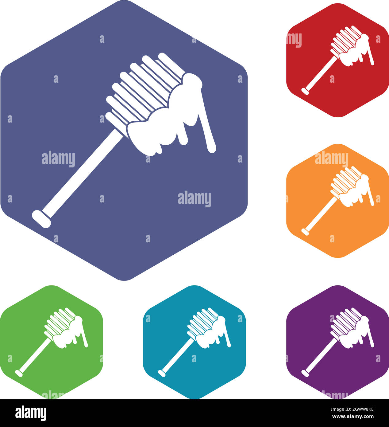 Dripping honey isolated Stock Vector Images - Alamy