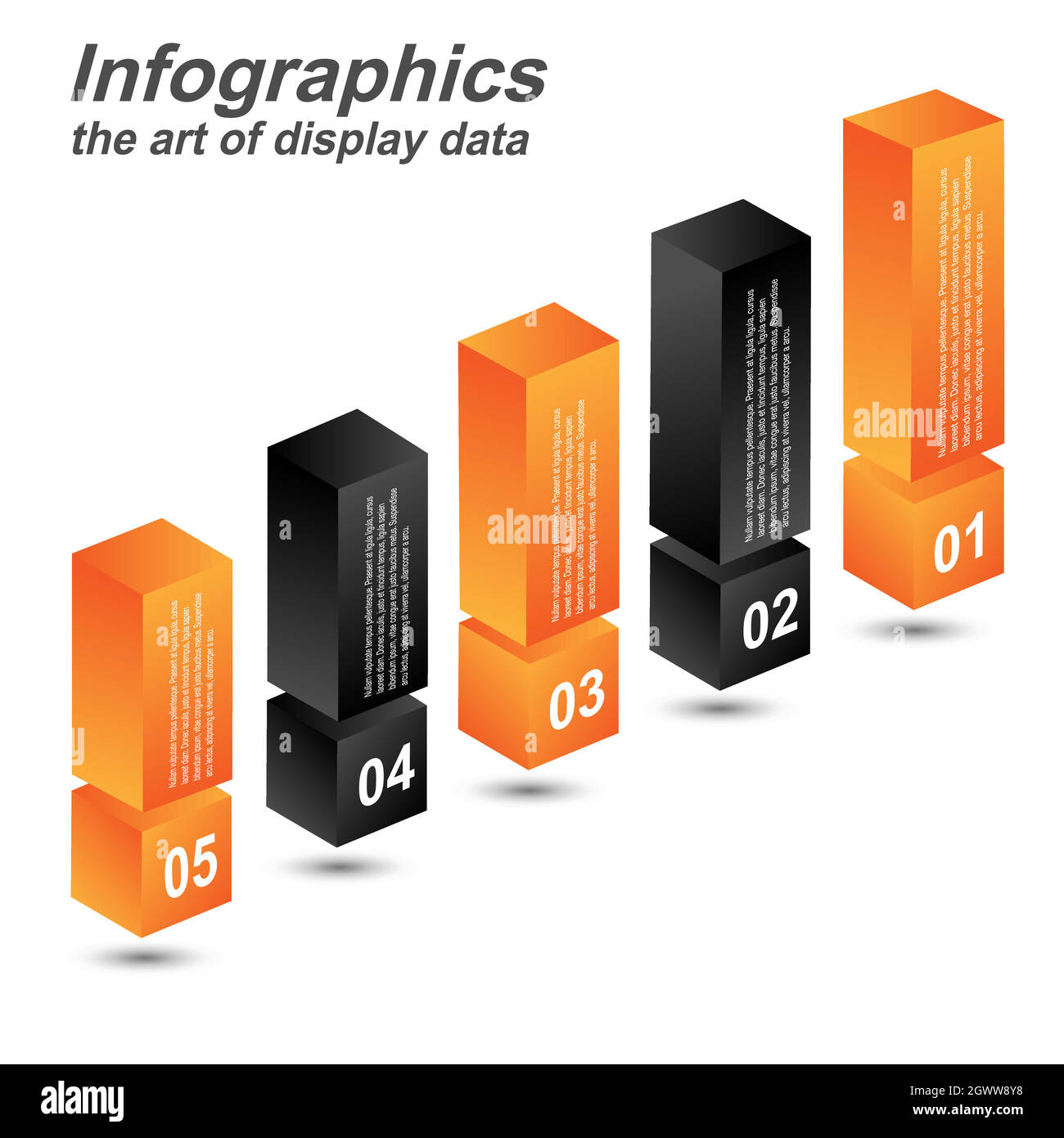 Infographic display template. Idea to display information, ranked and ...