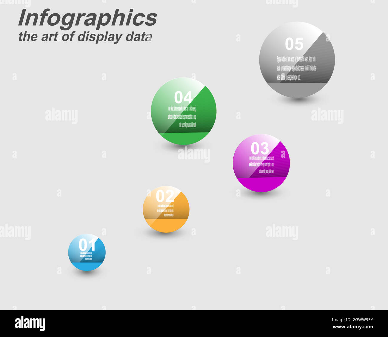 Infographic display template. Idea to display information, ranked and ...