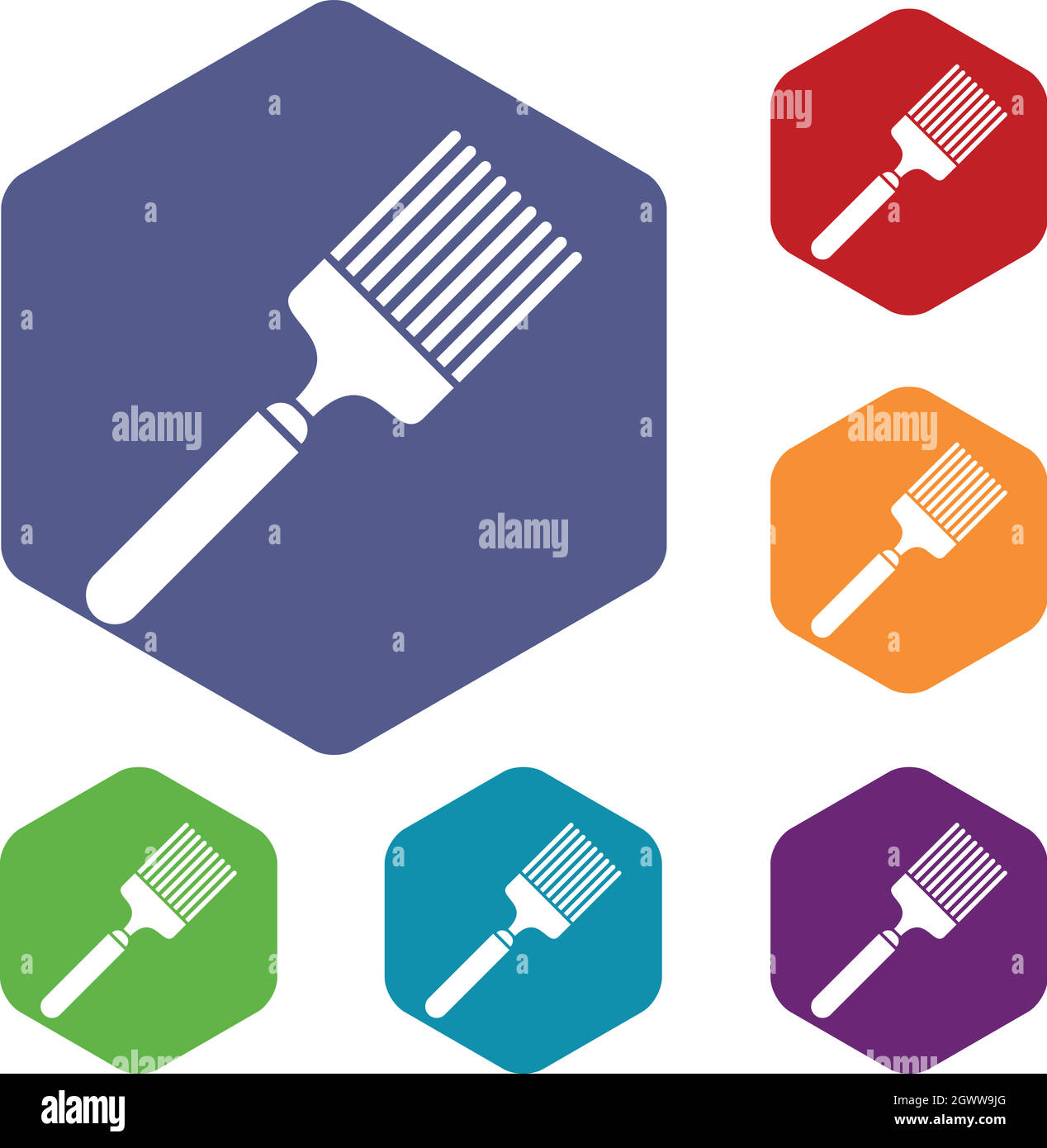Brush icons set Stock Vector Image & Art - Alamy