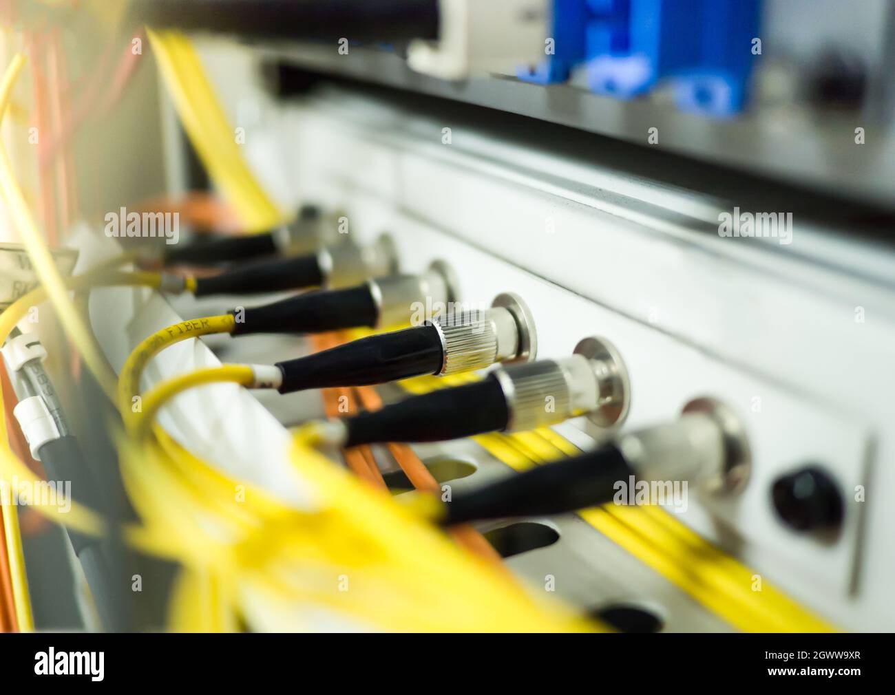 Optical fibre information technology equipment hi-res stock photography ...