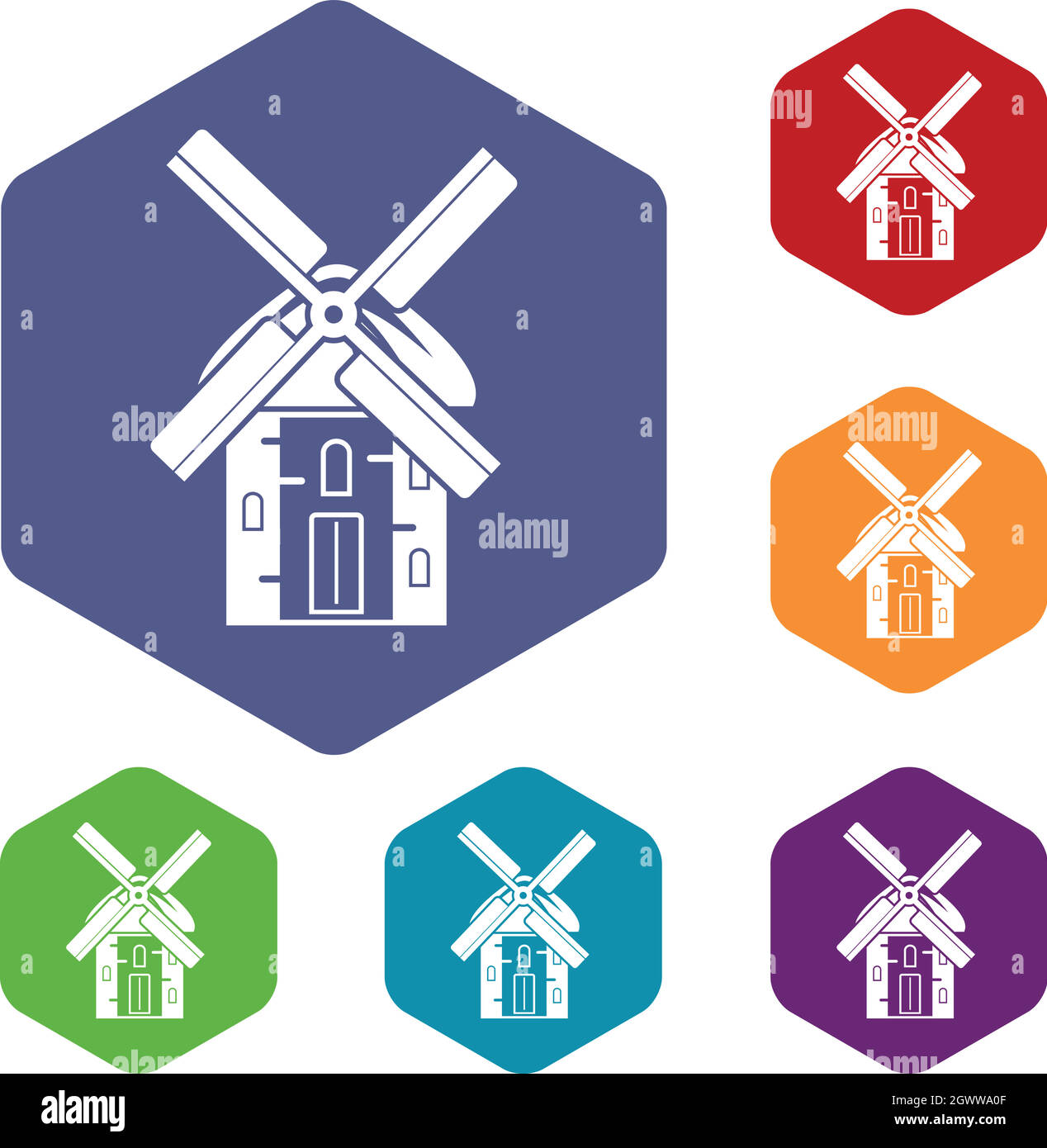 Mill icons set Stock Vector Image & Art - Alamy