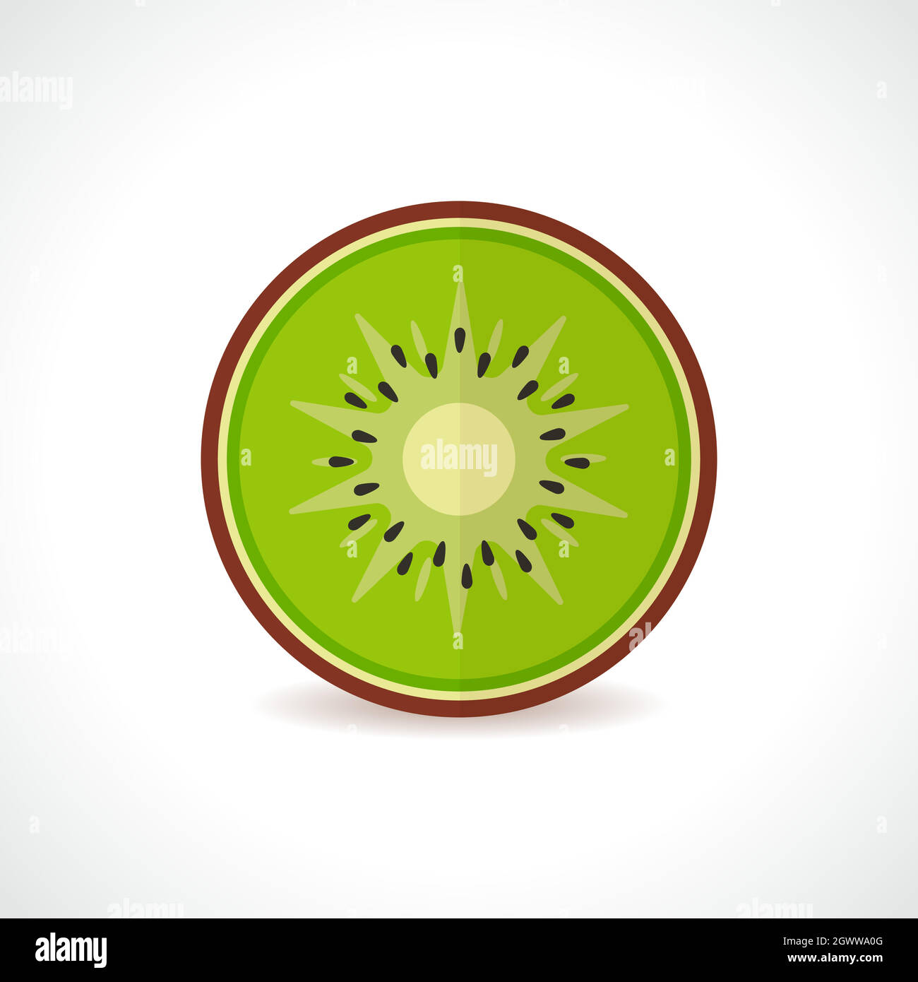 kiwi fruit flat design illustration Stock Vector Image & Art - Alamy
