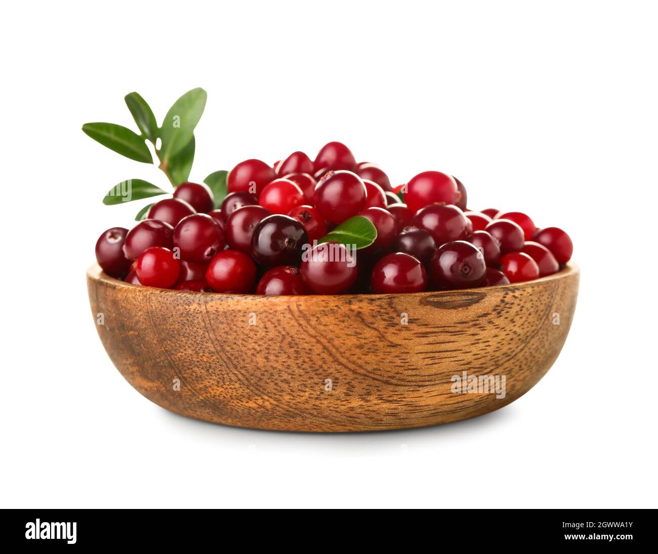 Bowl of ripe cranberries on white background Stock Photo - Alamy