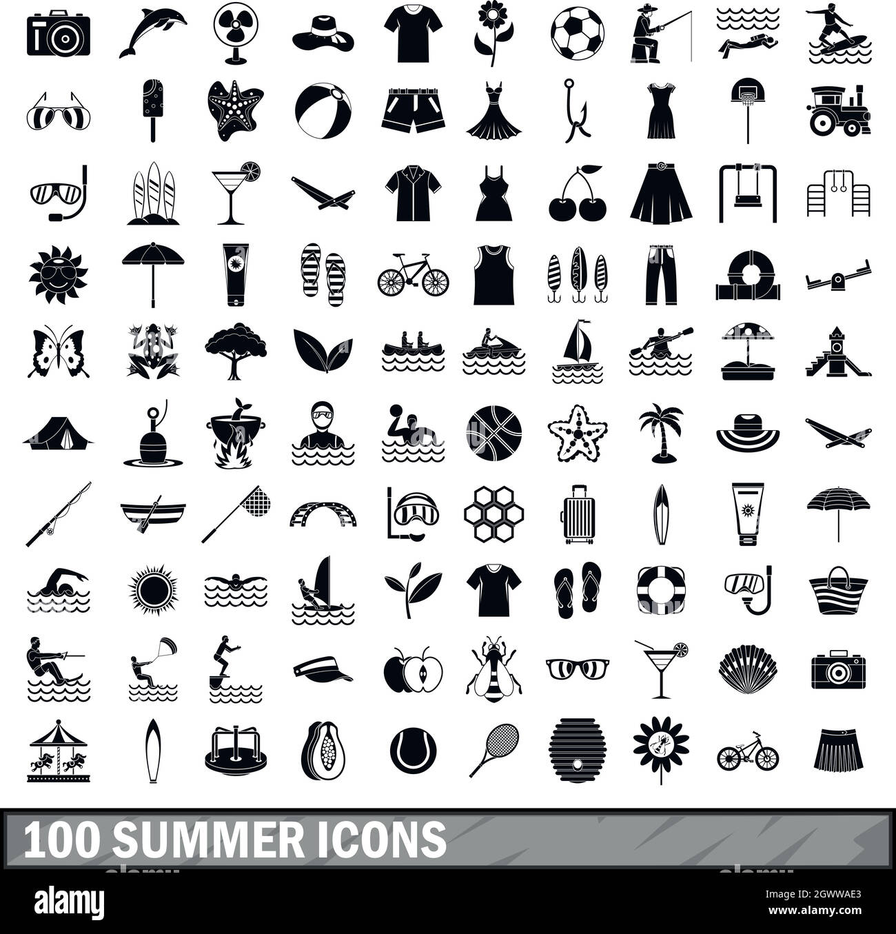 Chair beach in summer Stock Vector Images - Alamy