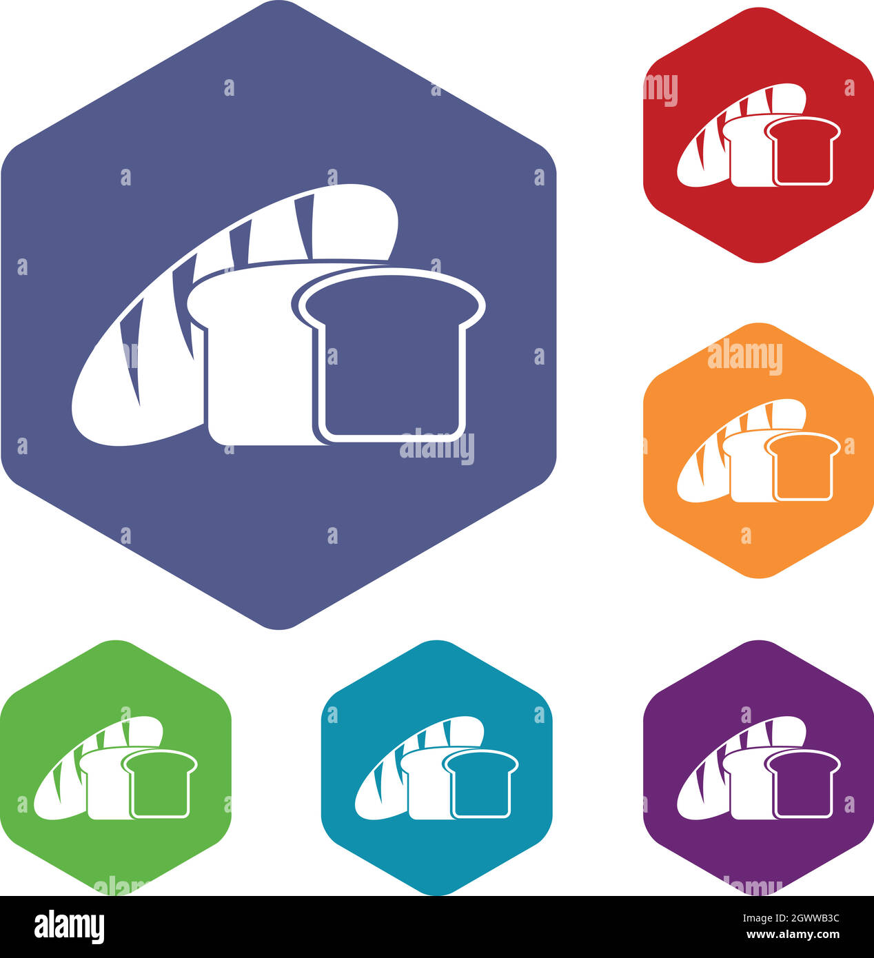 Bread icons set Stock Vector Image & Art - Alamy