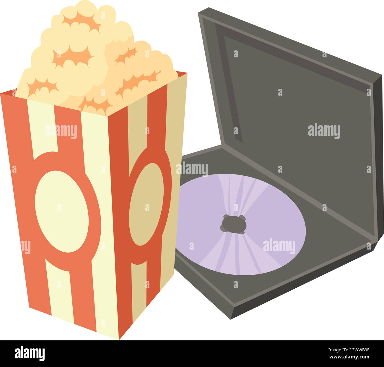 Big popcorn icon, cartoon style Stock Vector Image & Art - Alamy