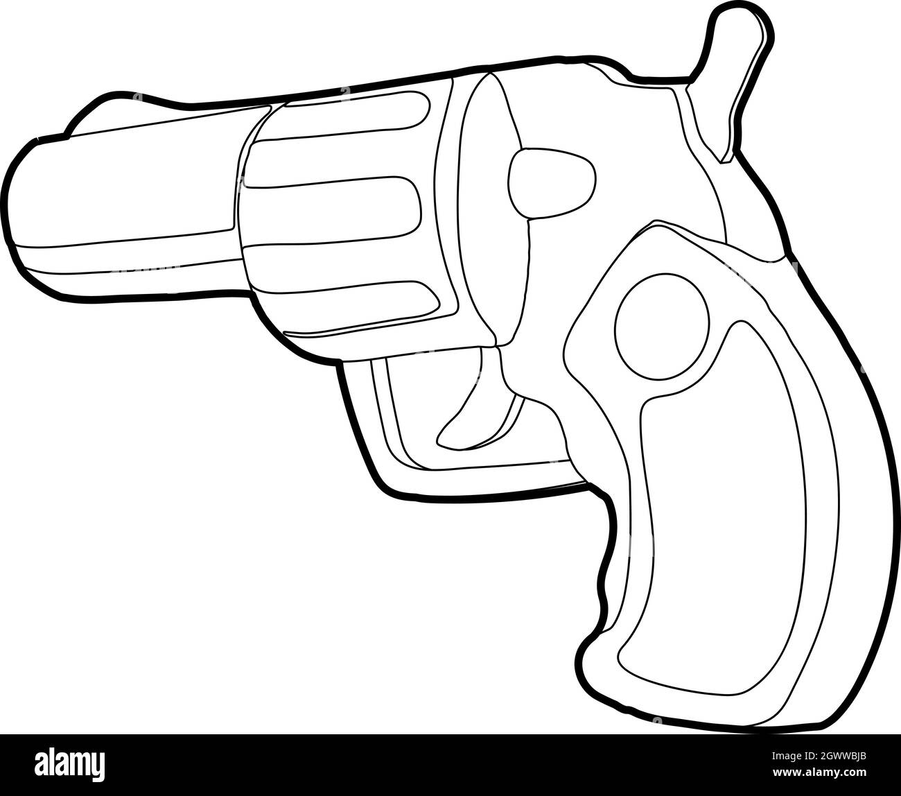 Gun icon, outline style Stock Vector Image & Art - Alamy