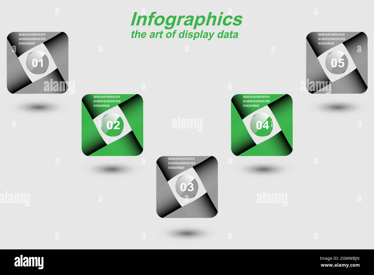 Infographic display template. Idea to display information, ranked and ...