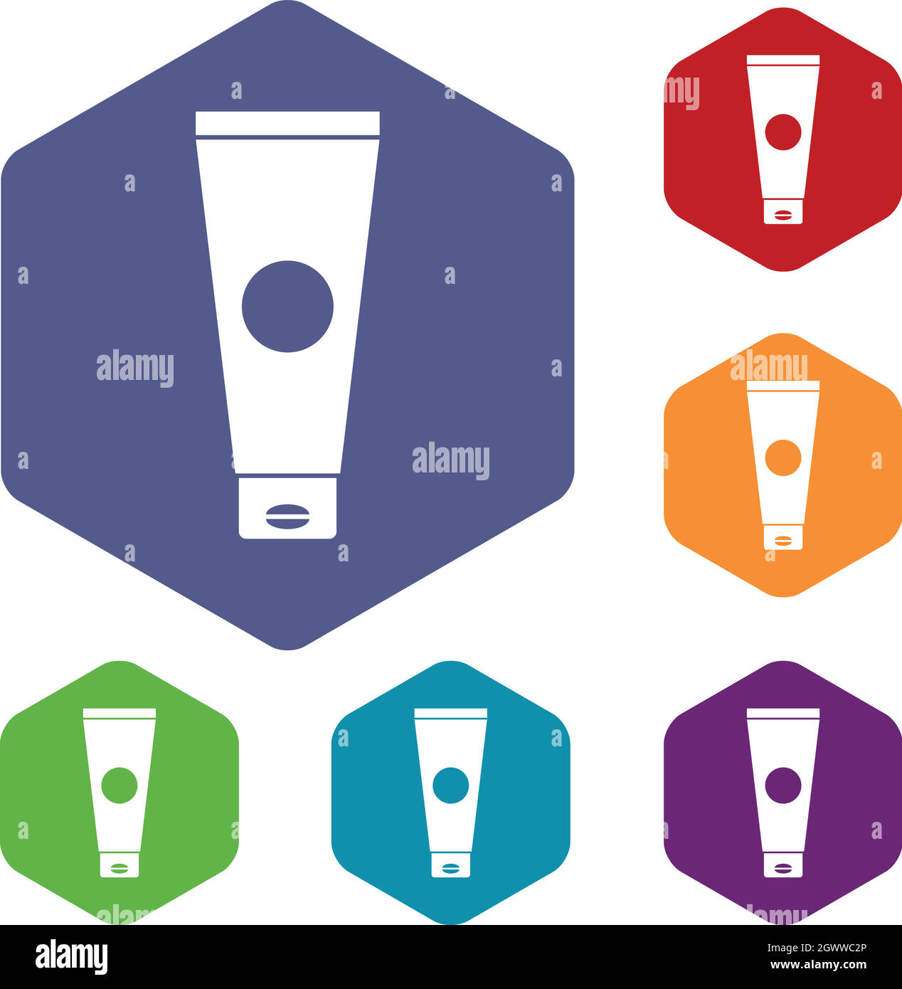 Cream tube icons set Stock Vector Image & Art - Alamy