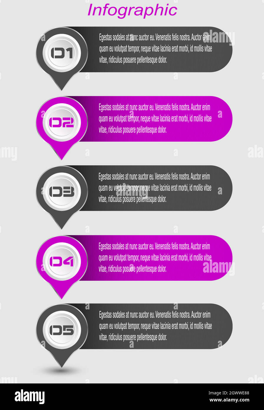 Infographic design template with paper tags Stock Vector Image & Art ...