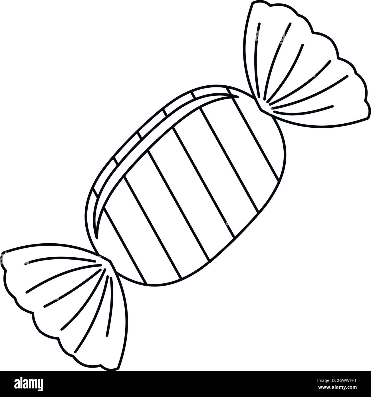 Delicious candy icon, outline style Stock Vector Image & Art - Alamy