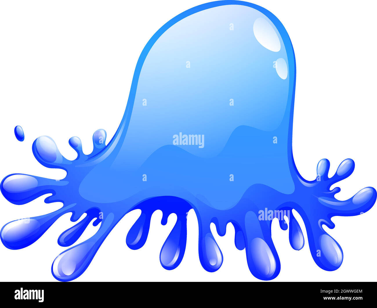 Blue watercolor isolated on Stock Vector Images - Alamy