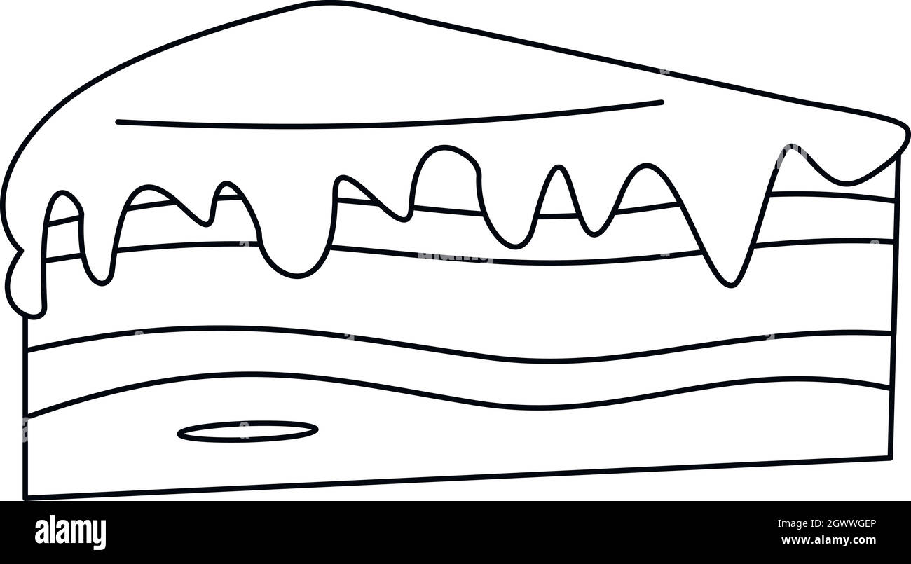 Cake pastry icon outline Stock Vector Images - Alamy