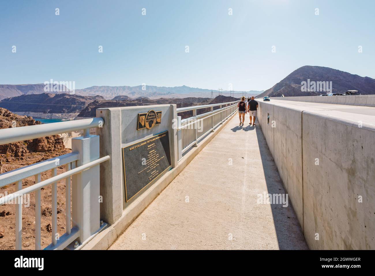 Hoover Dam, Nevada-Arizona, USA - October 2, 2021 The Mike O'Callaghan ...