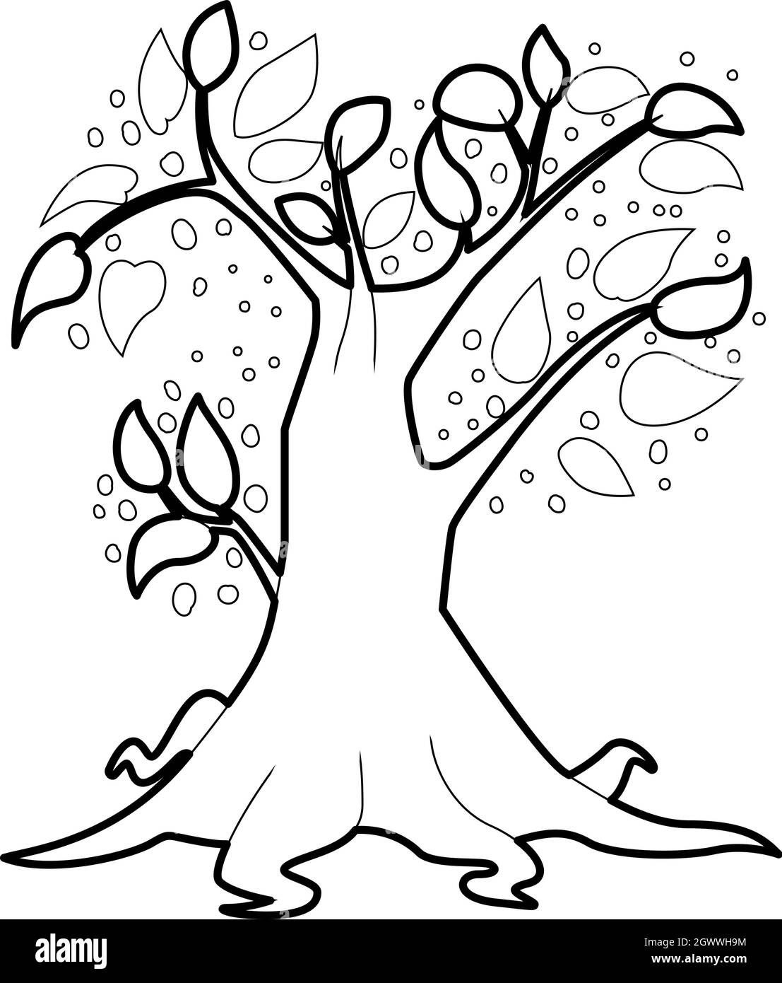 Big tree icon, outline style Stock Vector Image & Art - Alamy