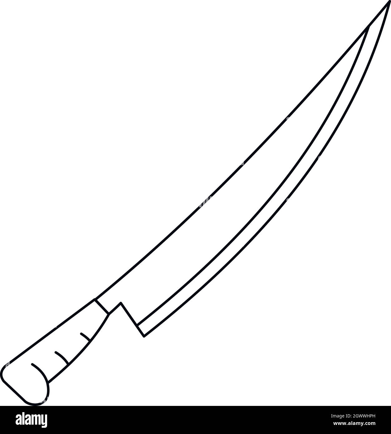 Hunting knife icon outline hi-res stock photography and images - Alamy