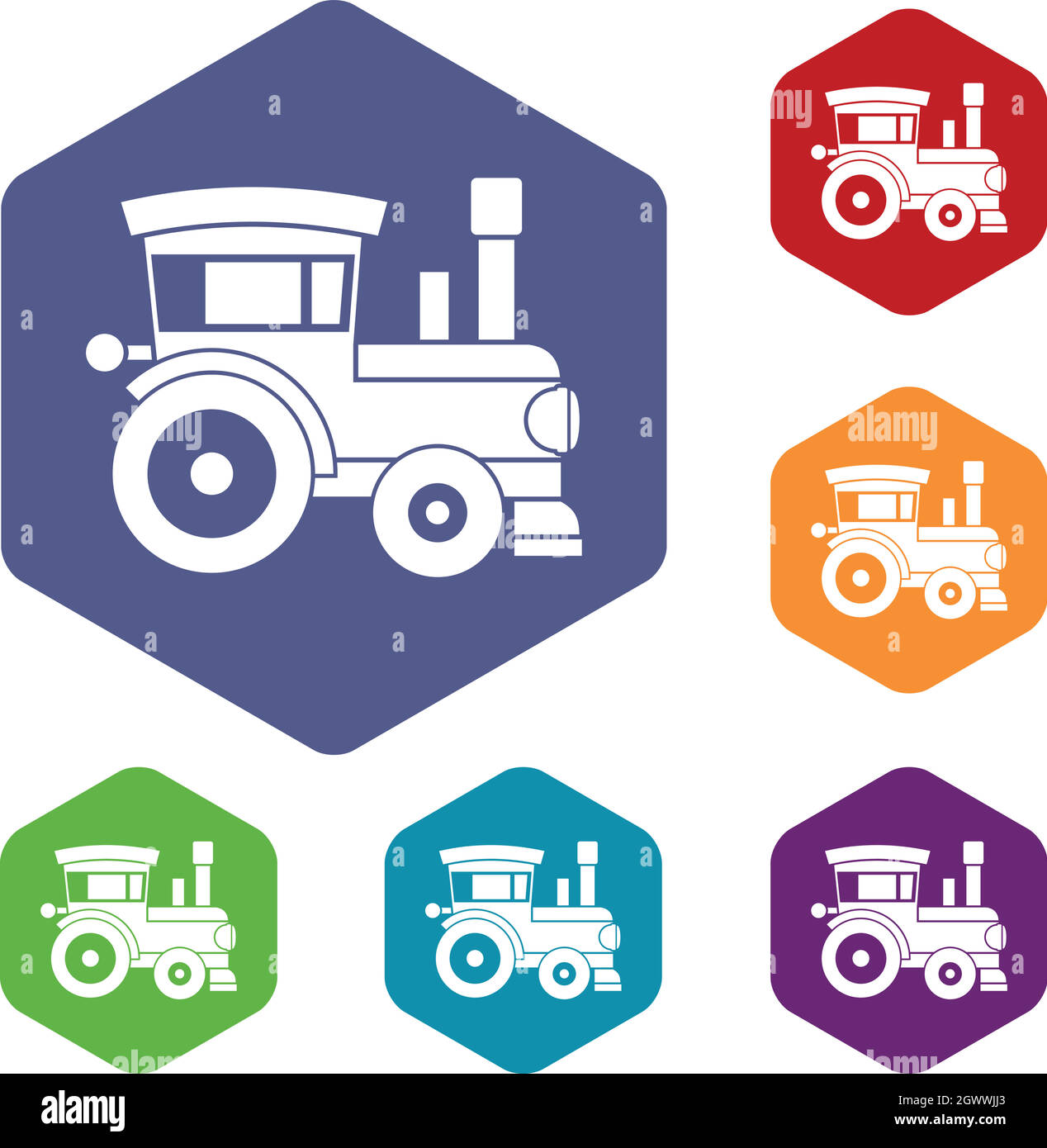 Toy train icons set Stock Vector Image & Art - Alamy