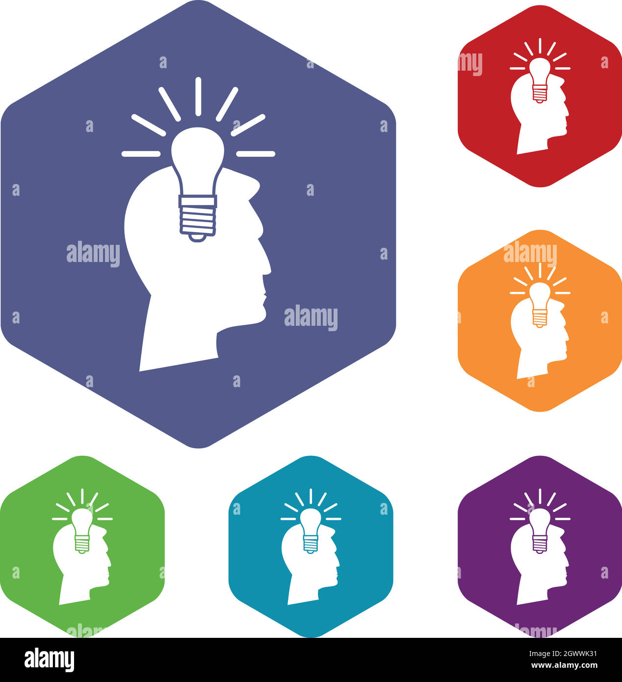 Light bulb idea icons set Stock Vector Image & Art - Alamy