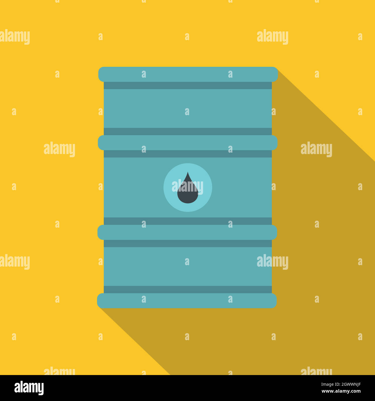 Blue oil barrel icon, flat style Stock Vector Image & Art - Alamy