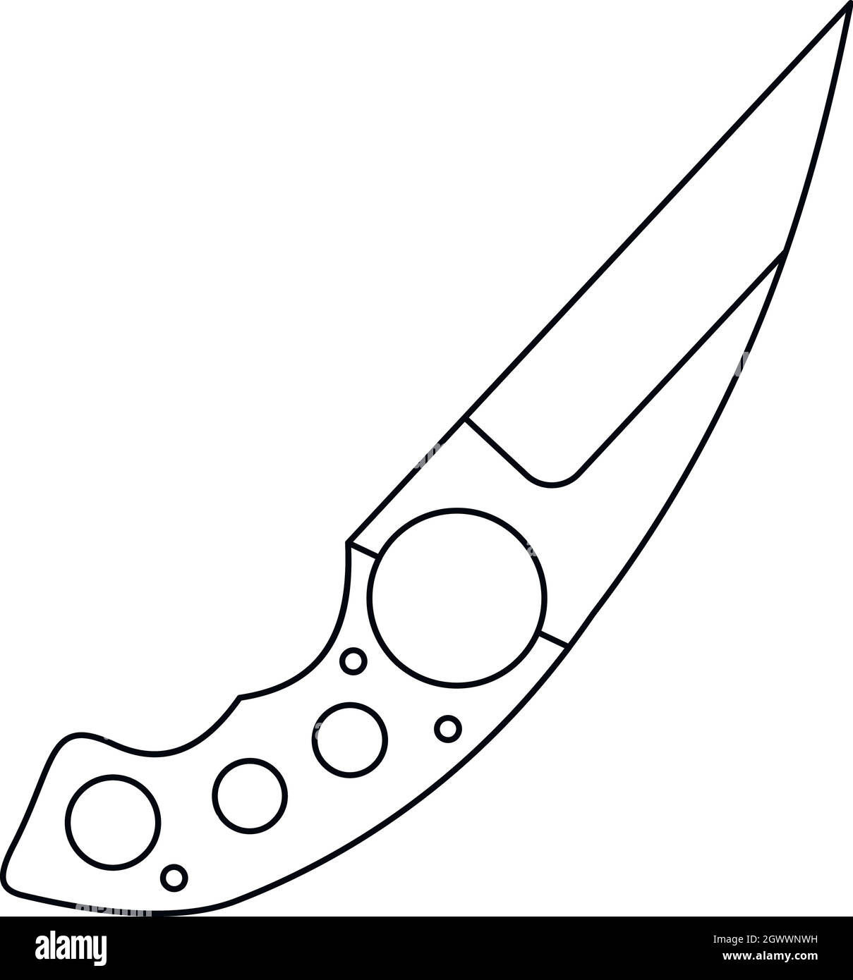 Hunting knife icon outline Stock Vector Images - Alamy
