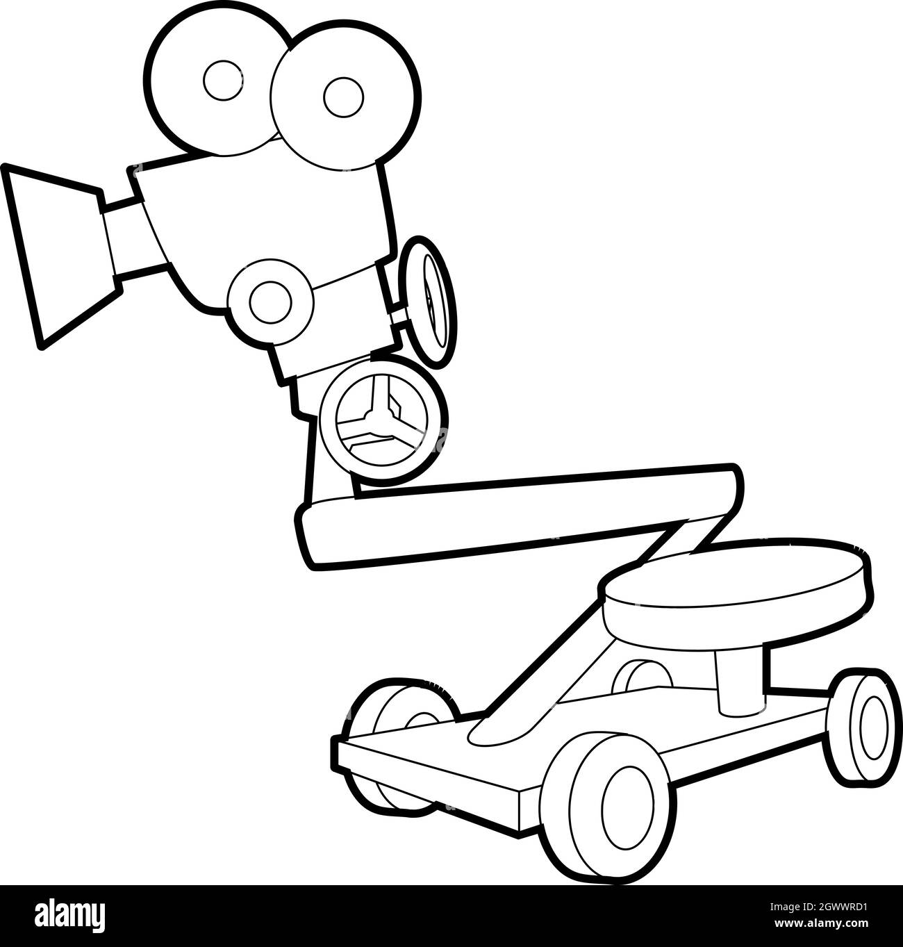 Camera up icon, outline style Stock Vector Image & Art - Alamy