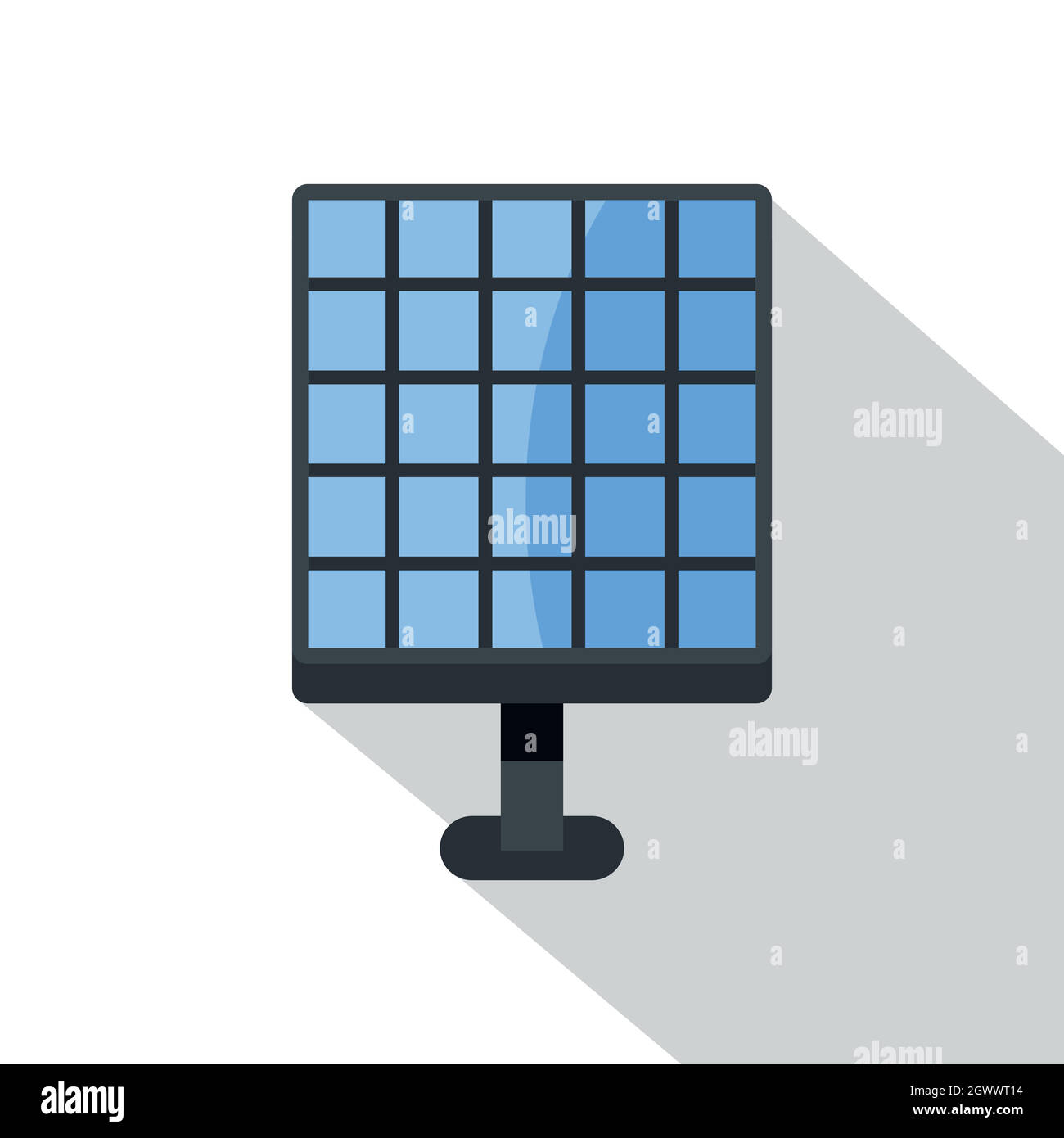 Electric solar panel icon, flat style Stock Vector Image & Art - Alamy