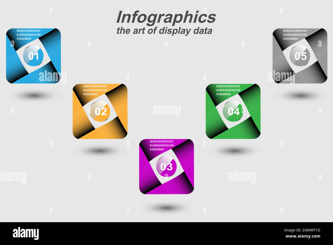 Infographic display template. Idea to display information, ranked and ...