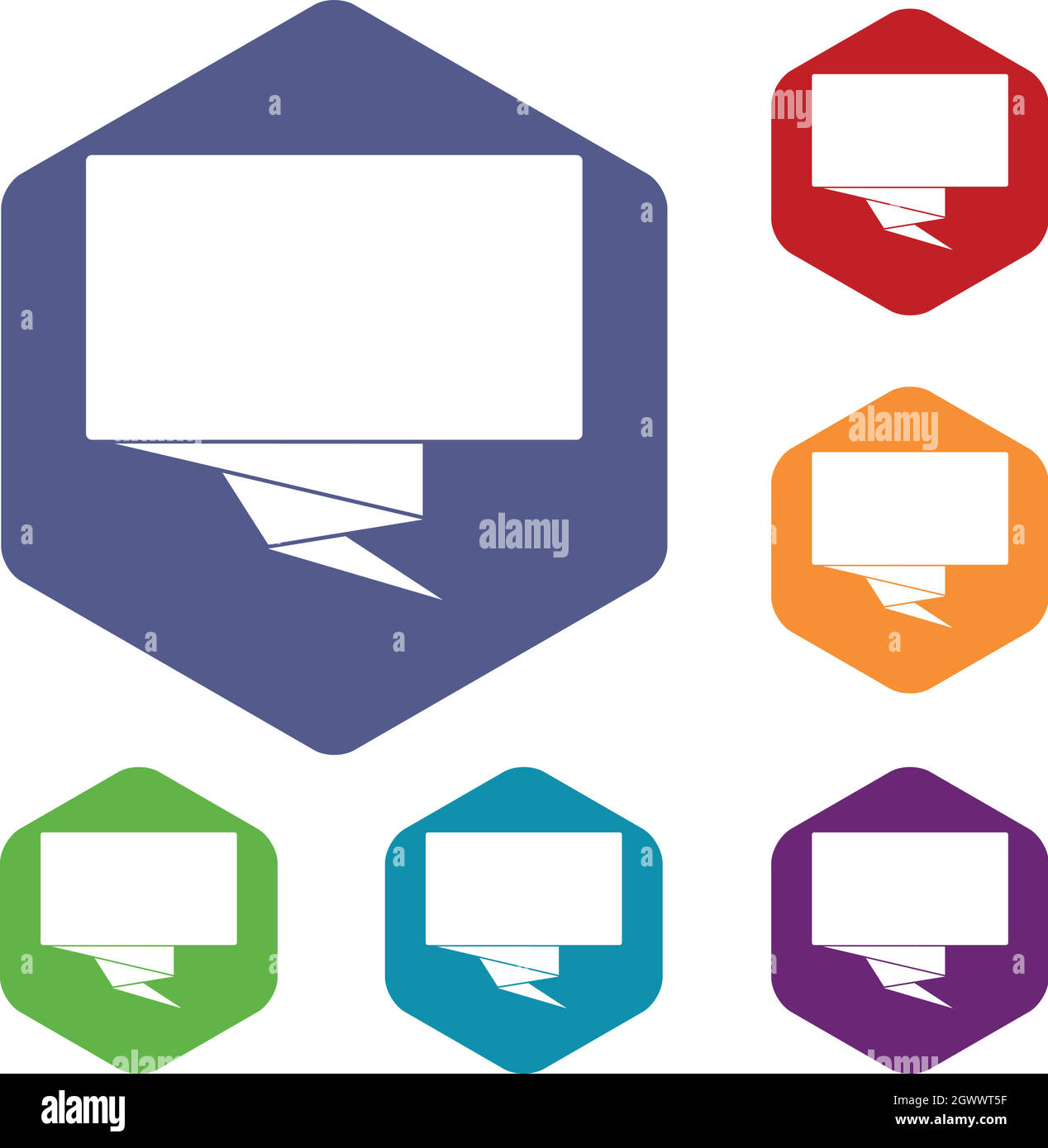 Square banner icons set Stock Vector Image & Art - Alamy