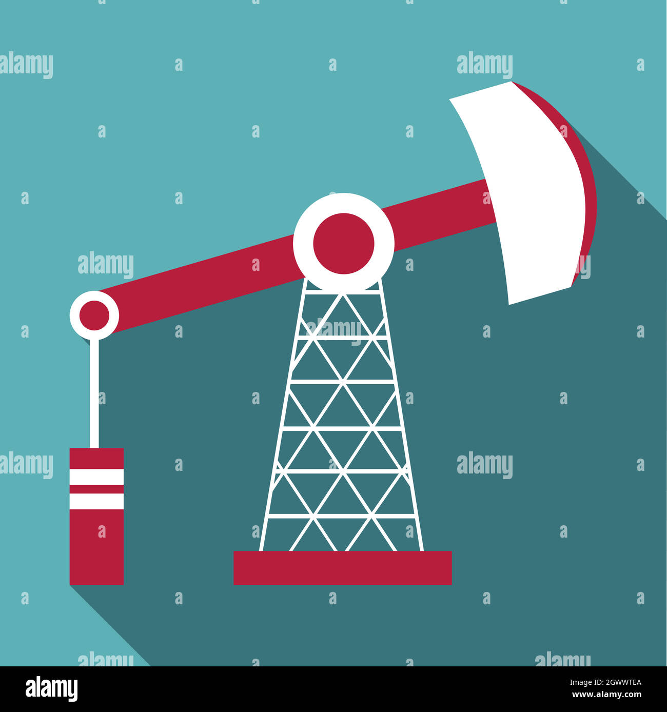 Oil pump icon, flat style Stock Vector Image & Art - Alamy