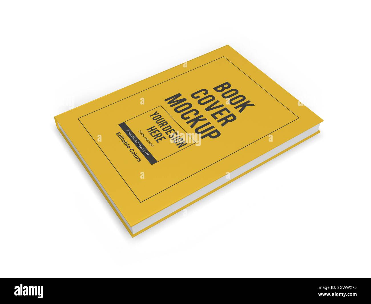 Book Cover 3D Illustration Mockup Scene on Isolated Background Stock ...