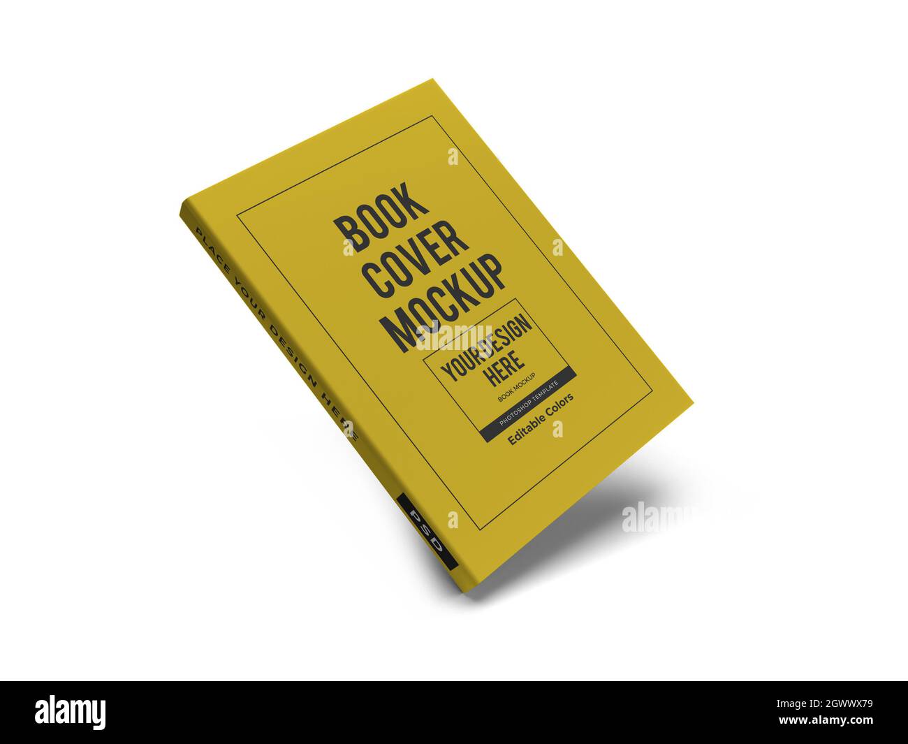 Book Cover 3D Illustration Mockup Scene on Isolated Background Stock ...