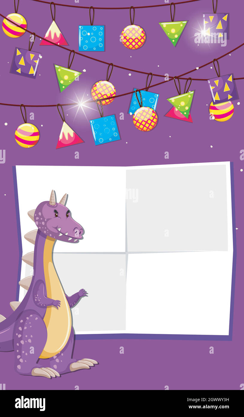 Dinosaur banner template in Stock Vector Images - Alamy