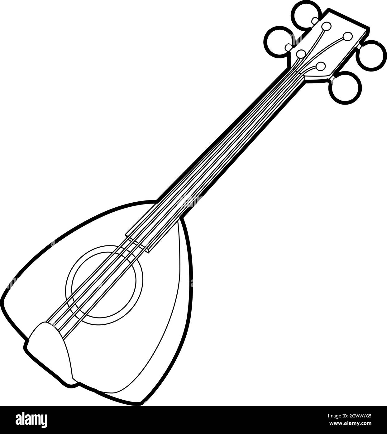 Arabic guitar icon, outline style Stock Vector Image & Art - Alamy