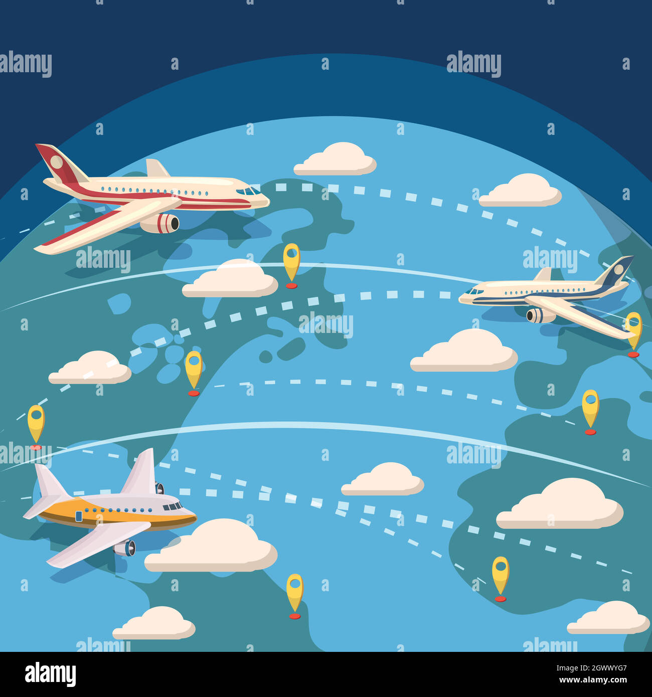 Logistic service vehicles Stock Vector Images - Alamy