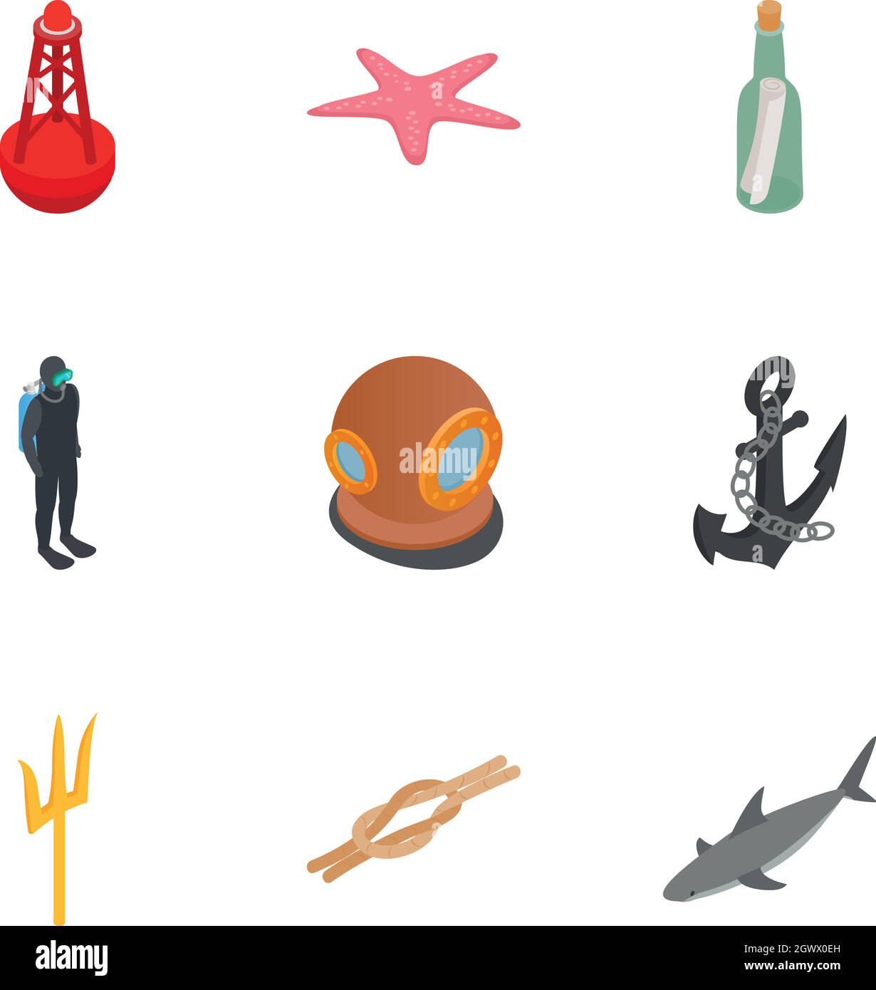 Deep sea diving equipment Stock Vector Images - Alamy