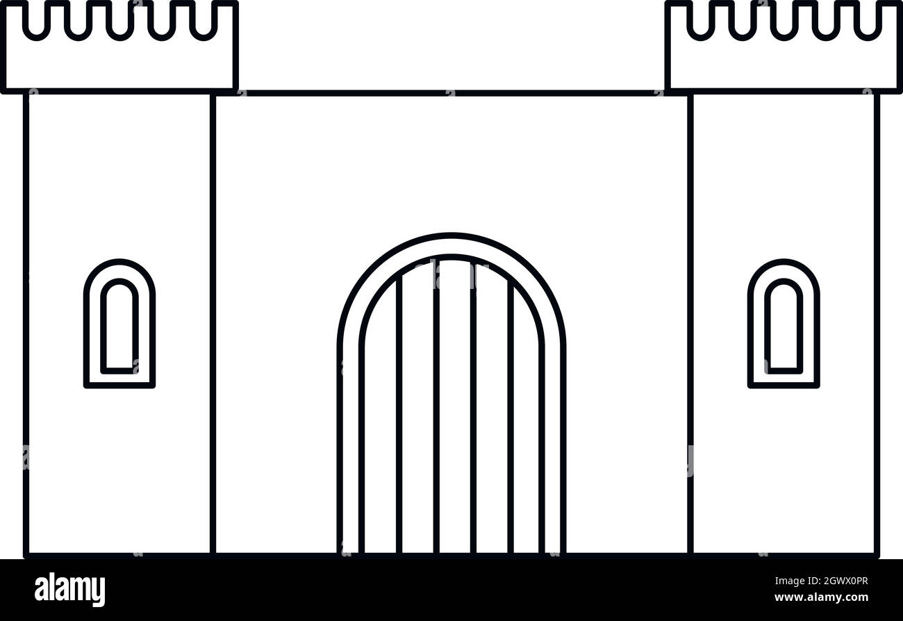 Old fortress towers icon, outline style Stock Vector Image & Art - Alamy