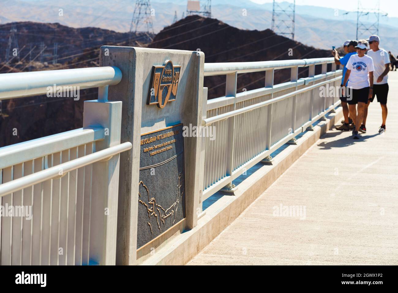 Hoover Dam, Nevada-Arizona, USA - October 2, 2021 The Mike O'Callaghan ...
