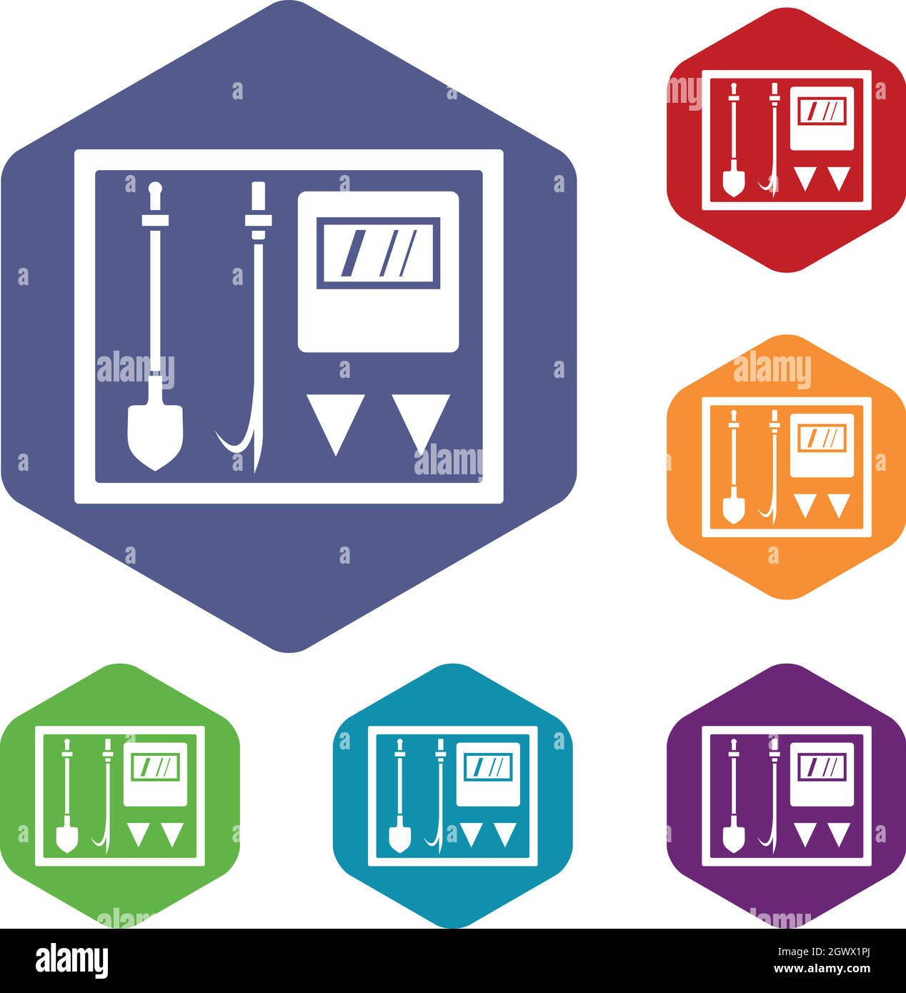 Fire shield icons set Stock Vector Image & Art - Alamy