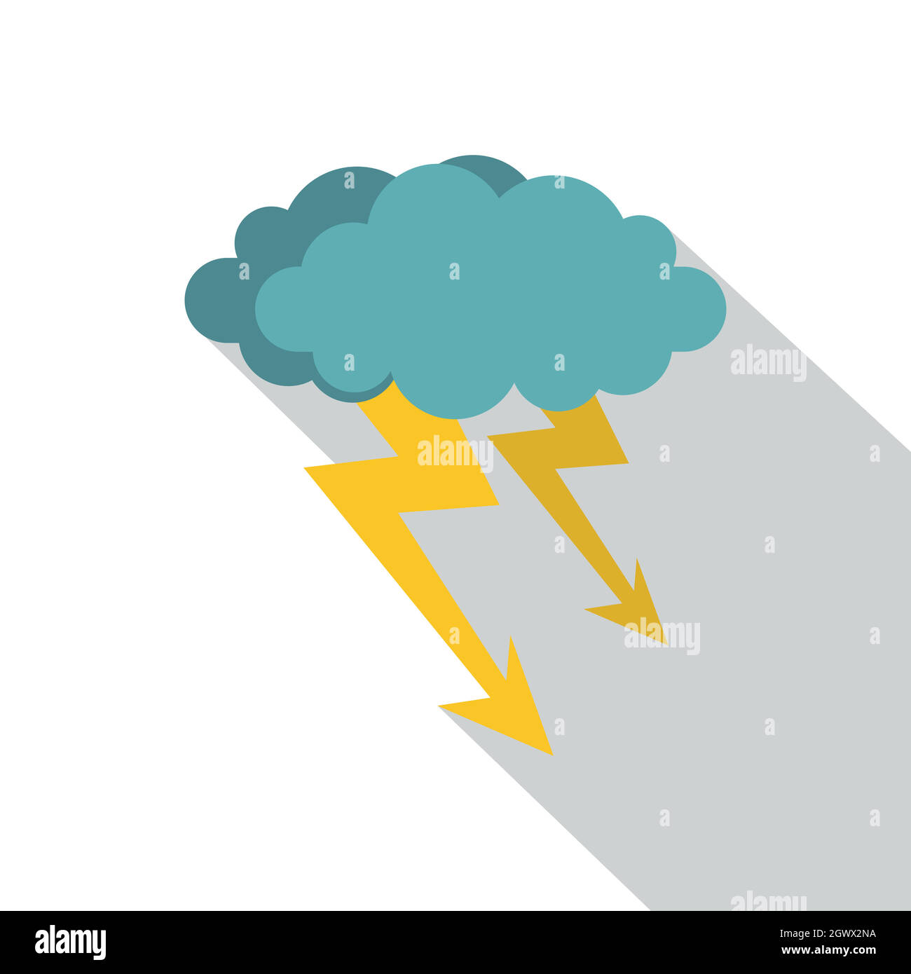 Cloud storm icon, flat style Stock Vector Image & Art - Alamy