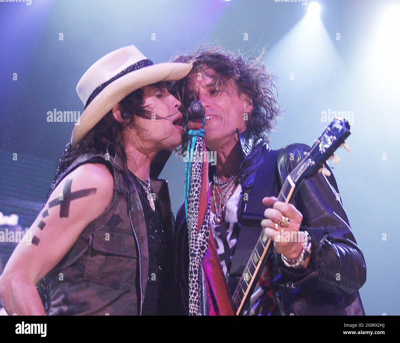 SEPTEMBER 14: Steven Tyler and Joe Perry of Aerosmith perform at ...
