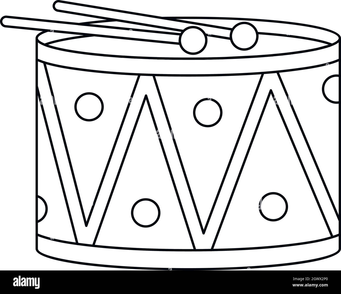 Drum outline icon High Resolution Stock Photography and Images - Alamy