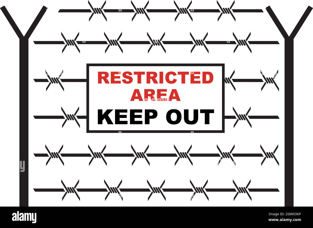 Restricted area icon, cartoon style Stock Vector Image & Art - Alamy