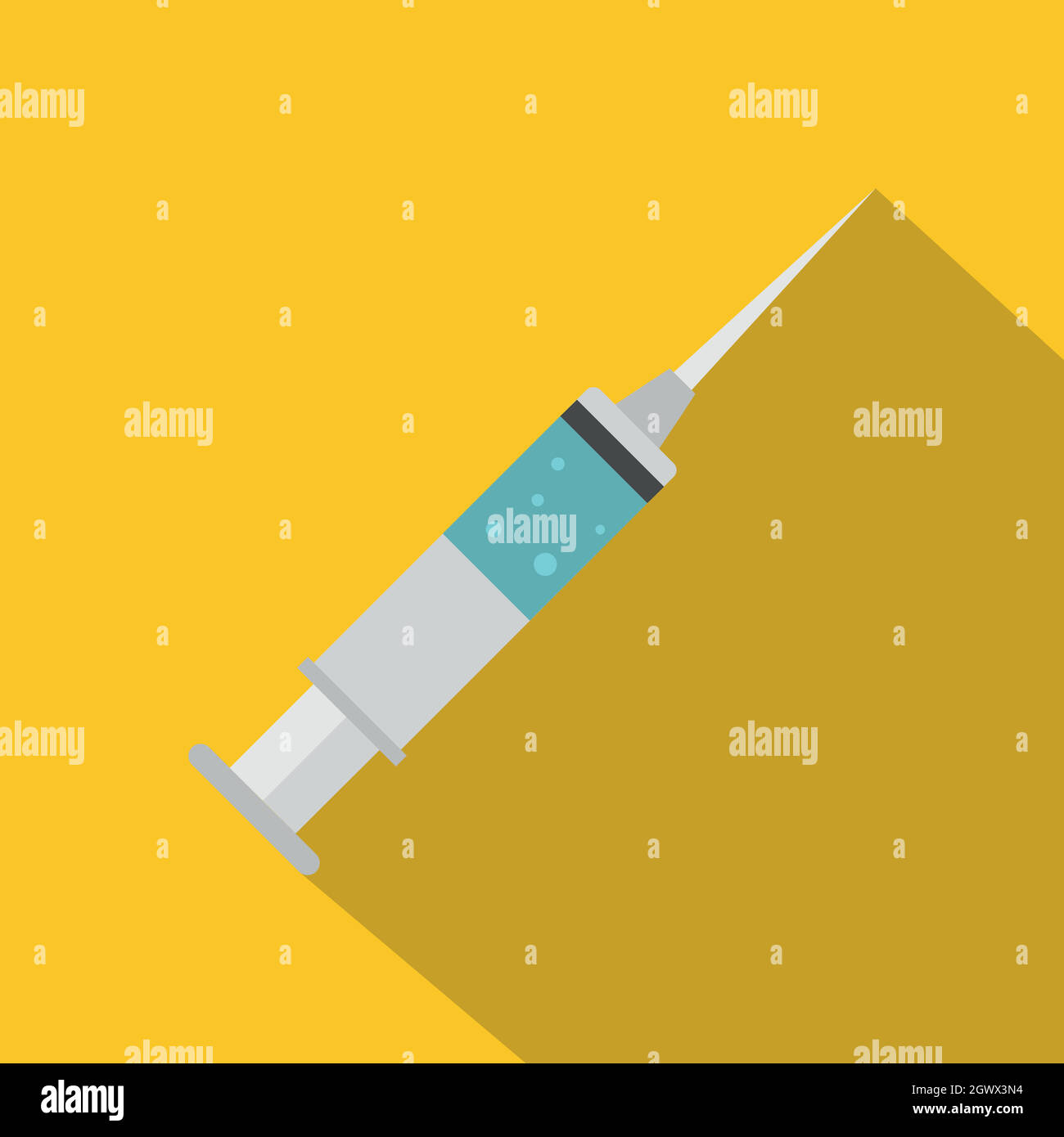 Medical syringe icon, flat style Stock Vector Image & Art - Alamy