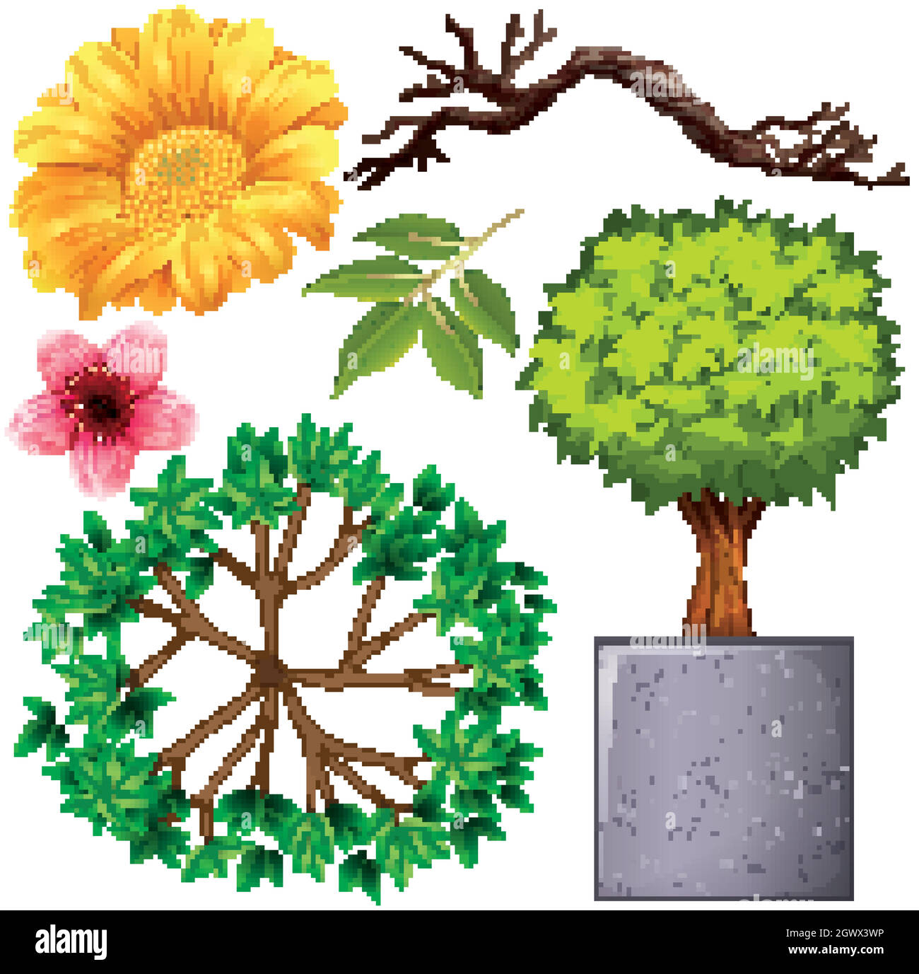 Gardening theme art Stock Vector Images - Alamy