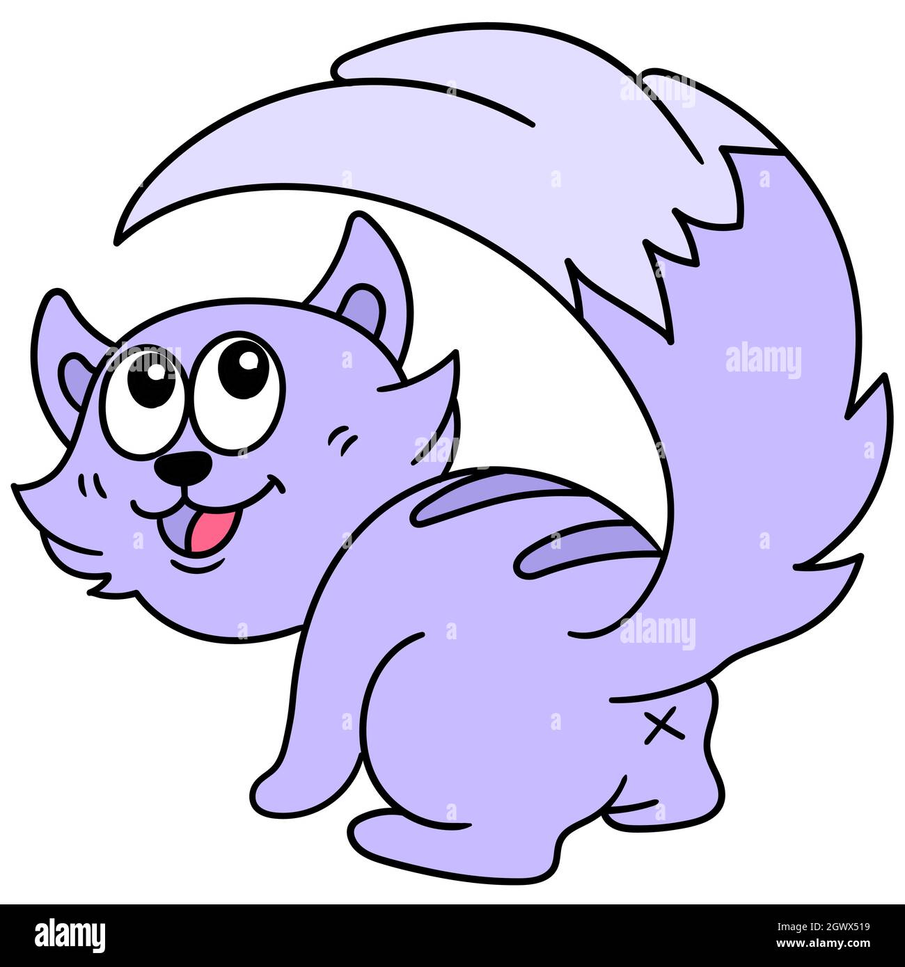 a purple skunk animal Stock Vector Image & Art - Alamy