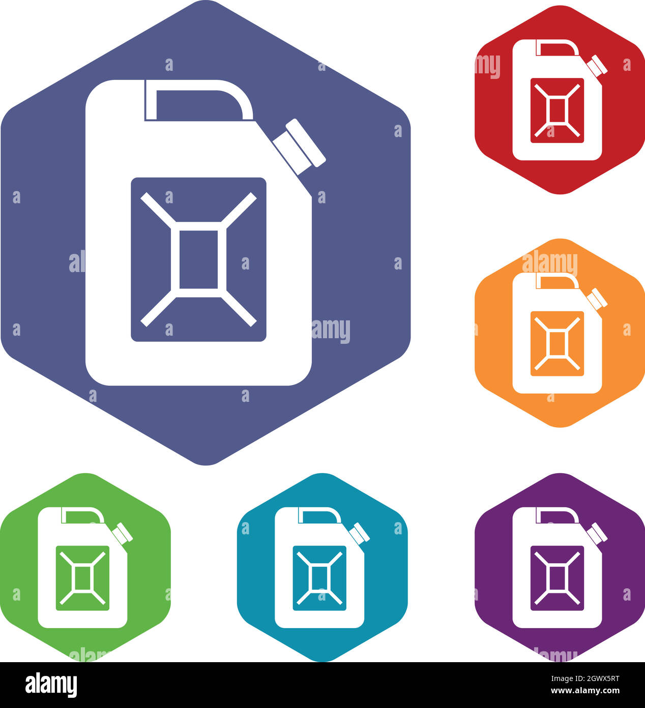 Set plastic jerrycan on Stock Vector Images - Alamy