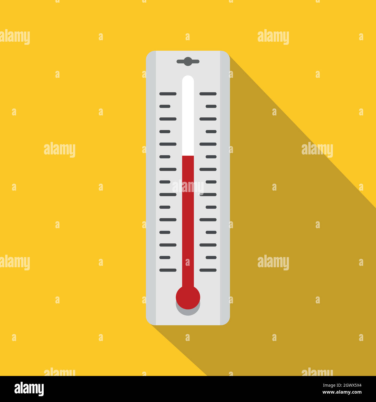 Thermometer with degrees icon, simple style Stock Vector Image & Art ...