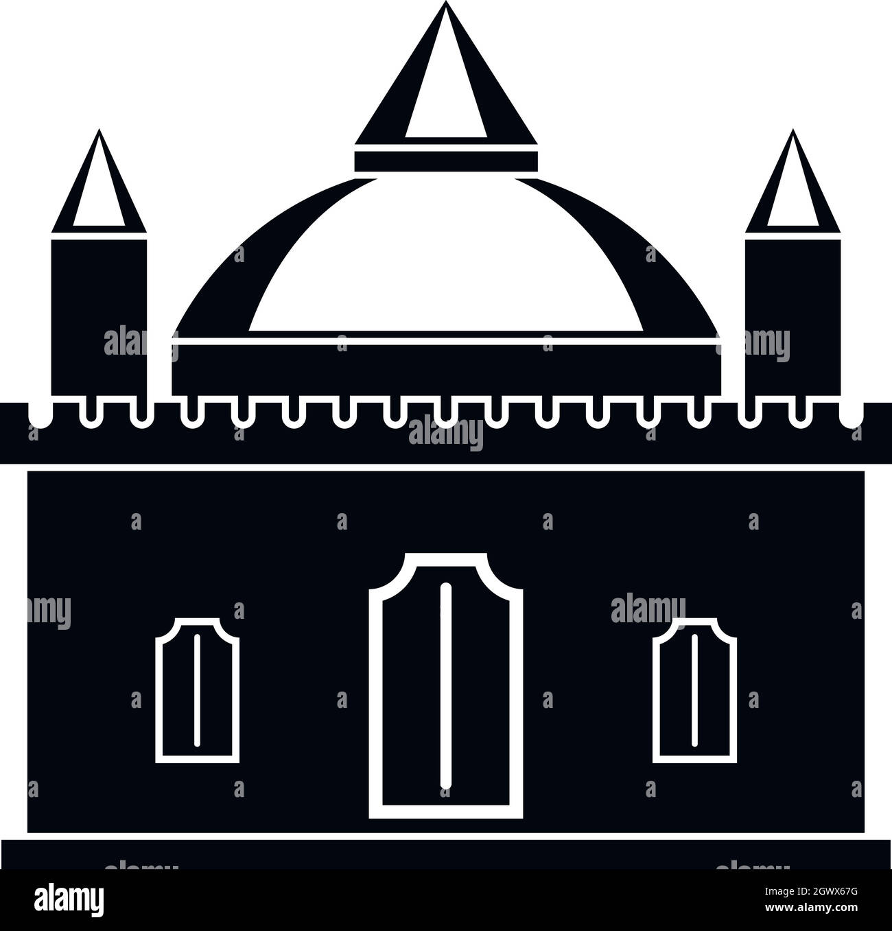 Royal castle icon, simple style Stock Vector Image & Art - Alamy